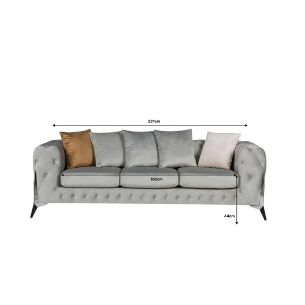 Everly Quinn Matrix Sofa Set with Loveseat and 3 Seater Sofa Zhanna- Wayfair Canada